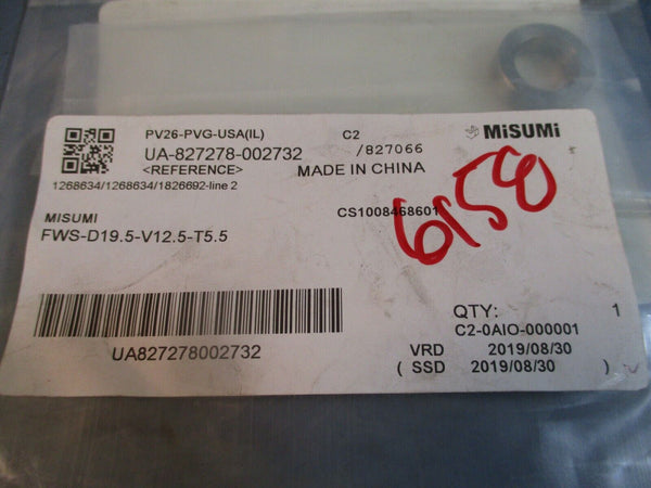 Misumi FWS-D19.5-V12.5-T5.5 Stepped Spacer NEW | eTech Surplus