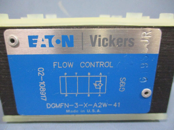 Eaton Vickers DGMFN-3-X-A2W-41 Flow Control Valve Used | eTech Surplus