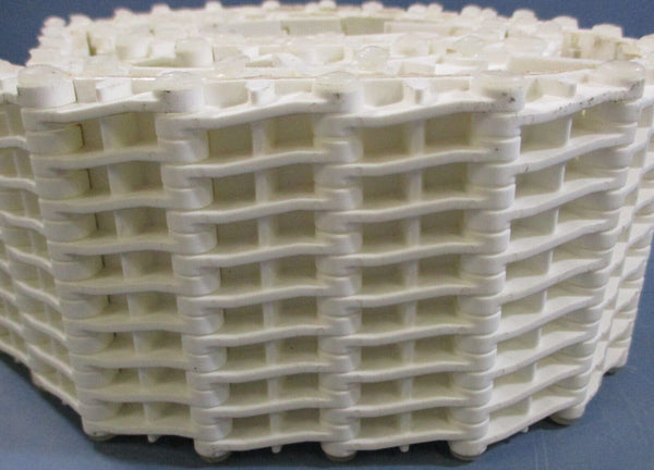 Intralox 900 Series White Conveyor Belt 3.2" W x 5.3910' L 10.8" Spaci | eTech Surplus