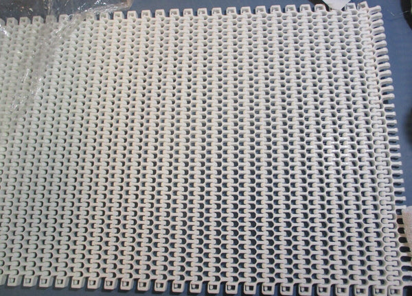 Intralox Series 2400 Radius Flush Grid White Conveyor Belt 12.37' L 18 | eTech Surplus
