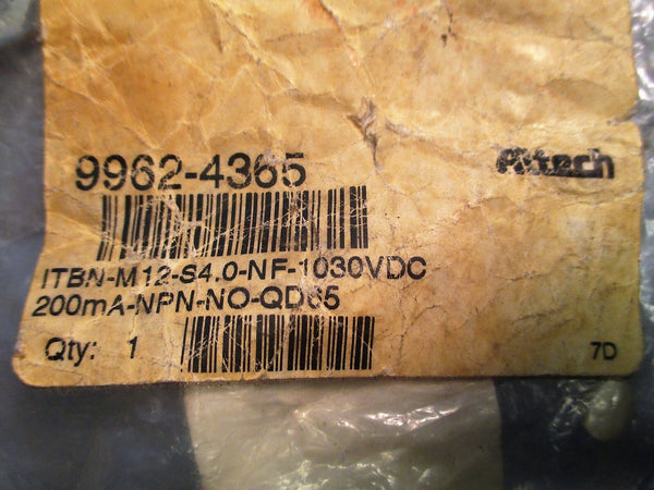 Altech Pulsotronic Non-Flush Cylindrical Sensor, 9962-4365, M12, NPN, | eTech Surplus