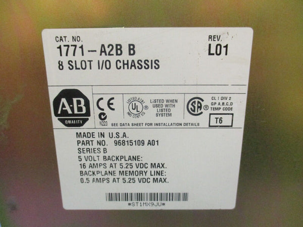 Allen-Bradley 1771-A2B/B Rev. L01 8 Slot I/O Chassis | eTech Surplus