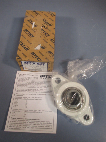 IPTCI 2-Bolt Ball Bearing Flange Unit 1" SUCTFL 205 16 L3 | eTech Surplus