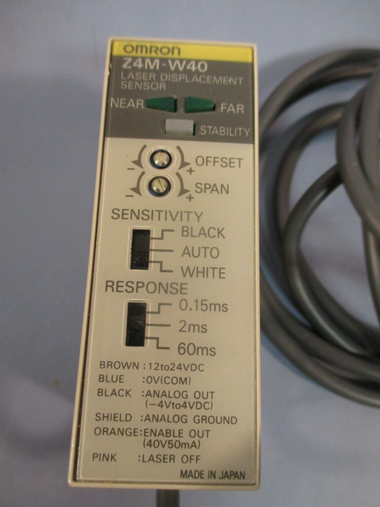 Omron Laser Laser Displacement Sensor Z4M-W40 | eTech Surplus