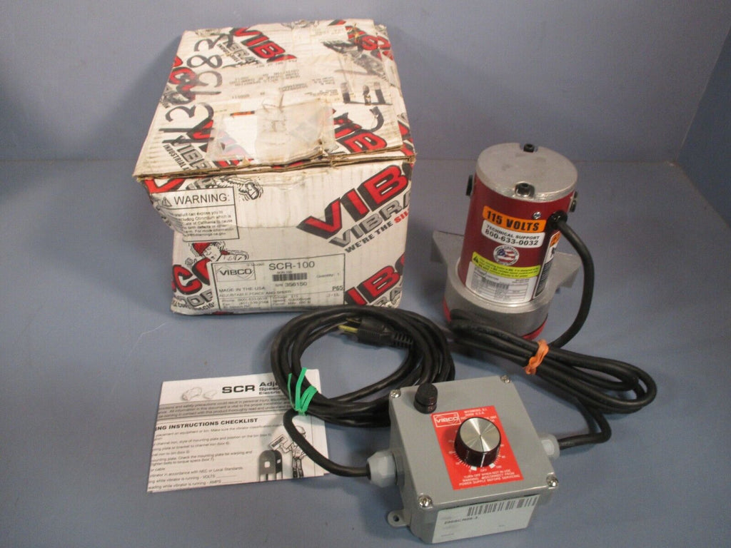 Vibco SCR-100 Electric Vibrator, Adjustable Force & Speed 1.3 A 115 VA | eTech Surplus