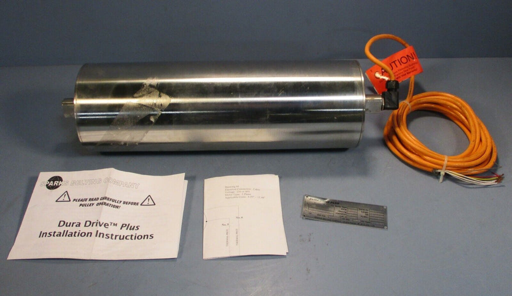 Sparks Dura Drive Plus Stainless SS Drum Roller 16" Motorized Pulley M ...