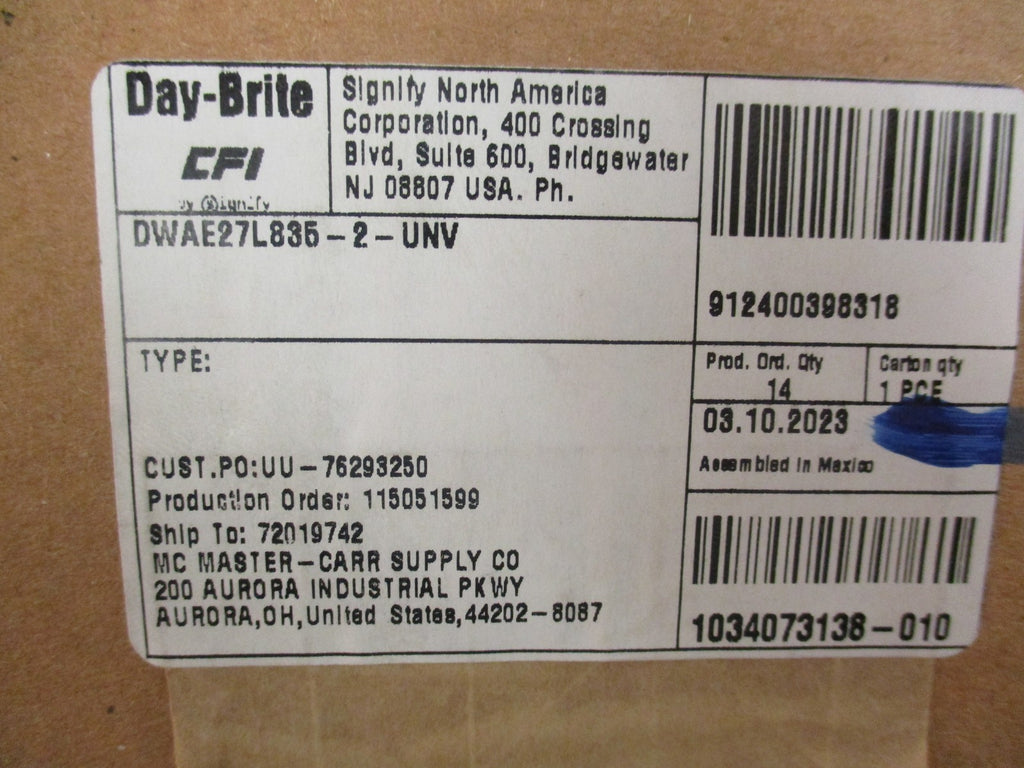 Day-Brite CFI DWAE27L835-2-UNV Signify Vaporlume LED 2 FT Length ...