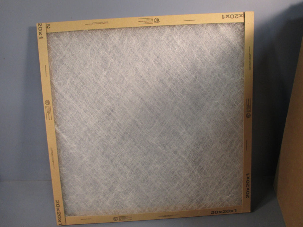 BOX OF (10) 20X20X1 AIR HANDLER FIBERGLASS DISPOSABLE AIR FILTER 1W097 ...