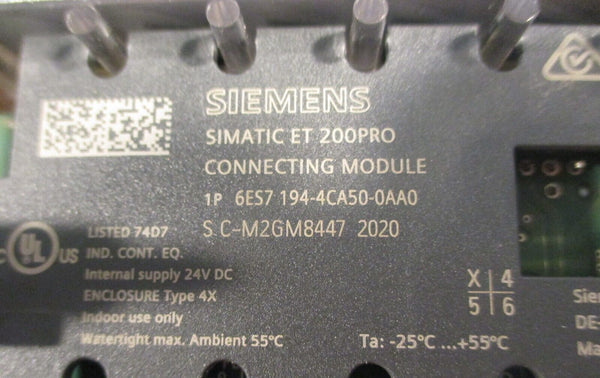 Siemens Simatic ET200 6ES7 194-4CA50-0AA0 Connecting Module 24VDC ...