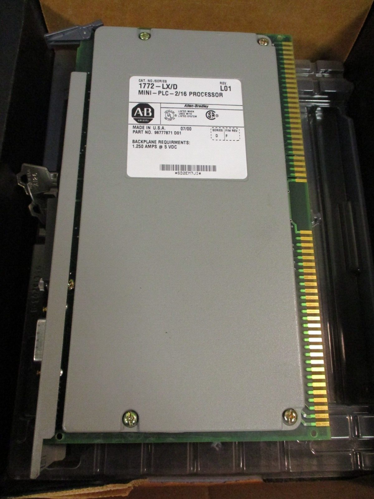 ALLEN BRADLEY MINI-PLC-2/16 PROCESSOR 1.25A 5VDC SER D FIRMWARE REV F ...