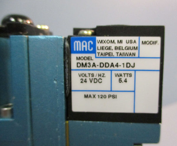 Mac Solenoid Valve 92B-EAA-BJA-DM-DDA4-1DJ w/DM3A-DDA4-1DJ NEW | eTech ...