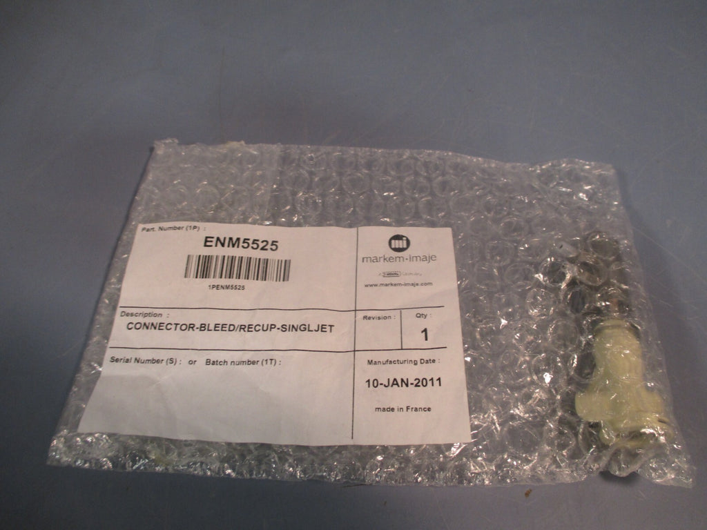 MARKEM IMAJE Compatible 5525 CONNECTOR-RECUP/BLEED-FOR SINGLE JET ENM5 ...