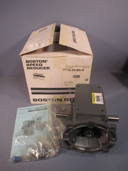 Boston Single Reduction Speed Reducer 20:1 Ratio F-718-20-B5-H | eTech ...