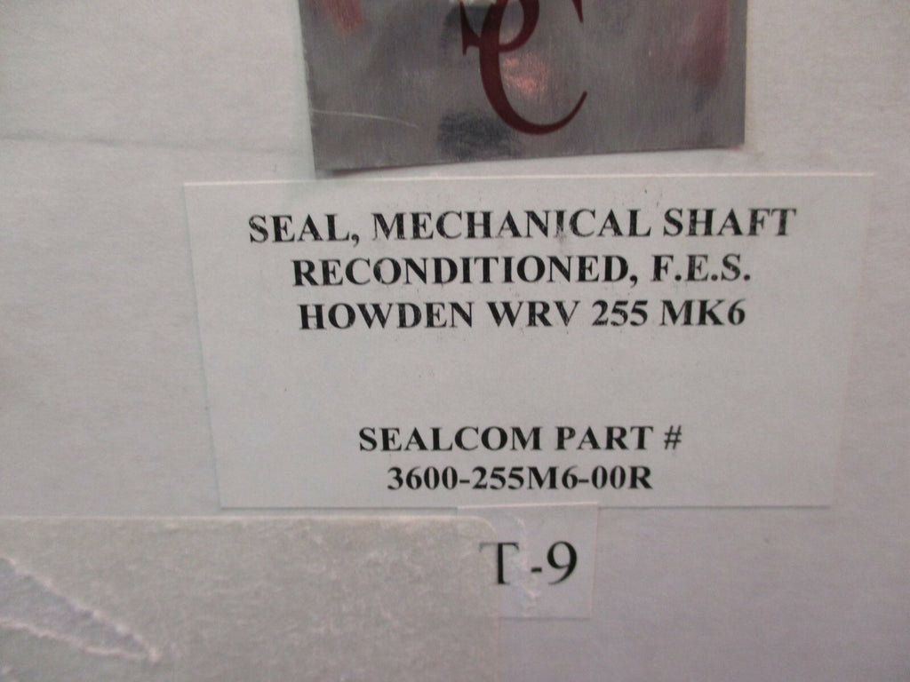 Sealcom Mechanical Shaft Seal 3600-255M6-00R F.E.S. Howden WRV 255 MK6 ...