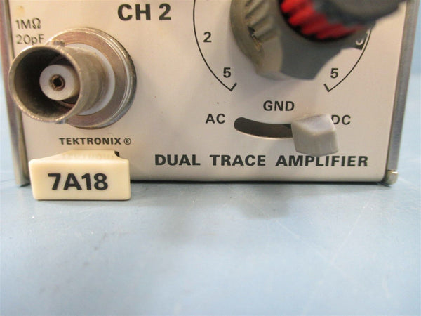 Tektronix 7A18 Dual Trace Amplifier Plug In - Used | eTech Surplus
