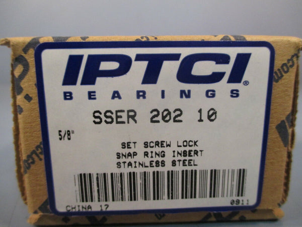 IPTCI Bearings Stainless Steel Ball Bearing 5/8" Set Screw Lock SSER-2 ...