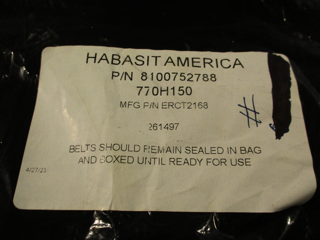 Habasit America Timing Gearbelt MFG F/N ERCT2168 770H150 | eTech Surplus