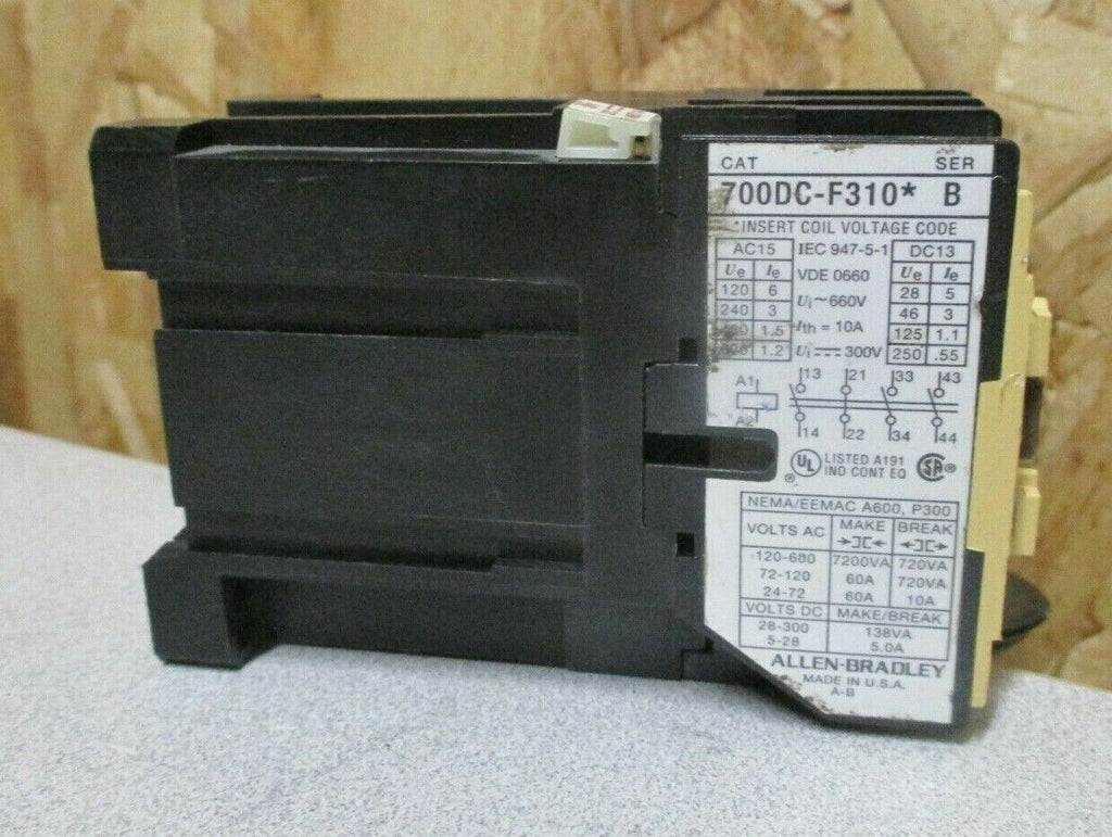 Allen Bradley Control Relay Series B 700DC-F310Z24 | eTech Surplus