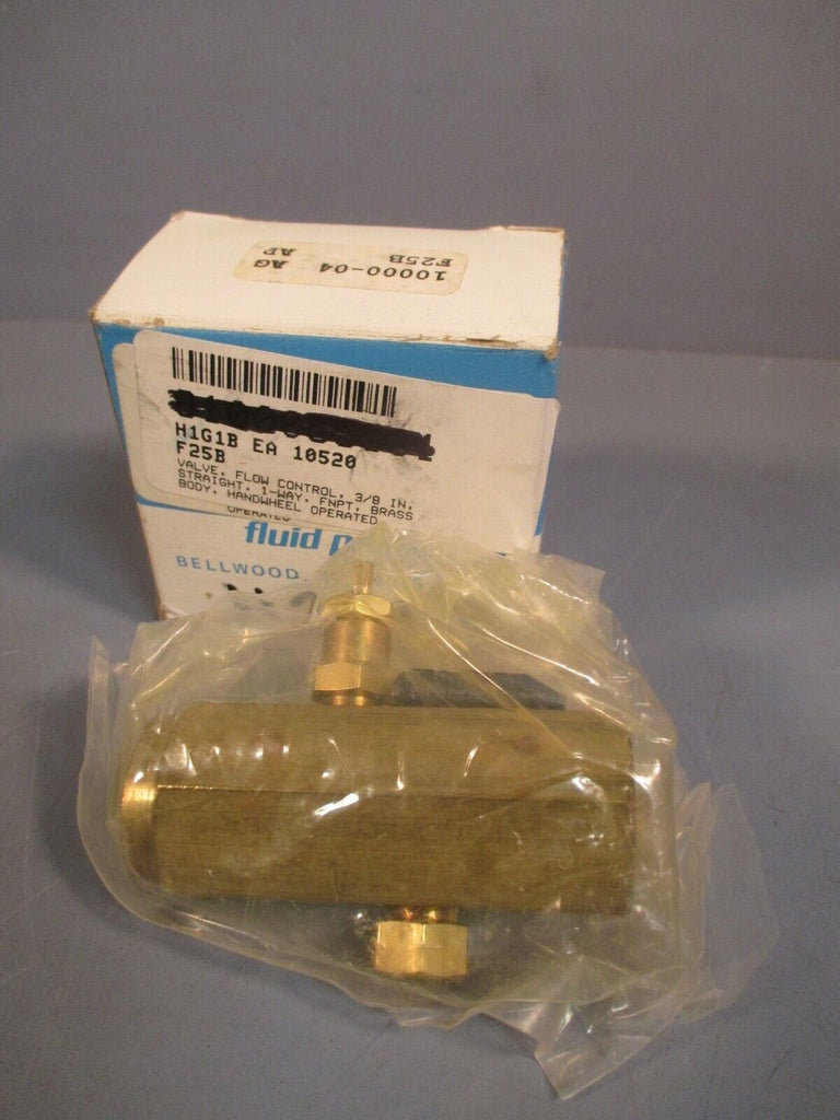 Deltrol Fluid Flow Control Valve Straight 1-Way 3/8 In Brass Body 1000 ...