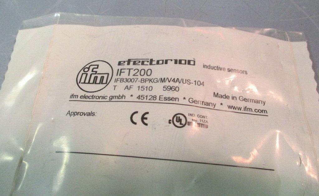 IFM EFECTOR100 INDUCTIVE SENSOR IFB3007-APKG/M/V4A/US IFT200 | eTech ...