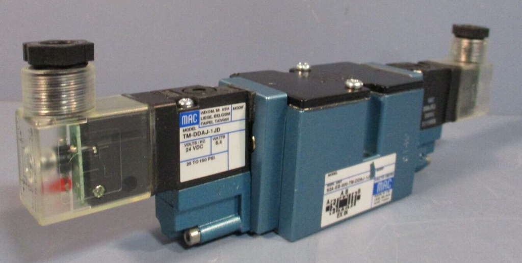 MAC SOLENOID VALVE TM-DDAJ-1JD 24VDC 5.4W, 24 VDC w/ 82A-EB-000-TM-DDA ...