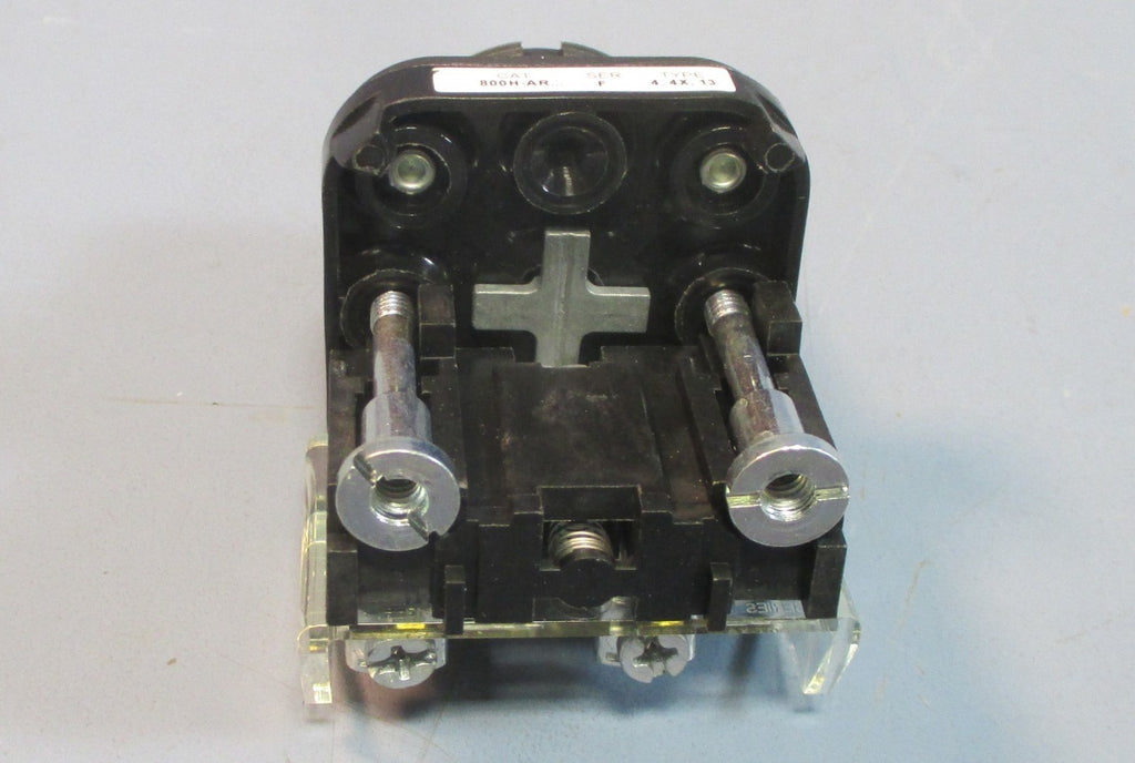 Allen Bradley 800H-AR9A Bootless Push Button Unit Flush Head Yellow Ca ...