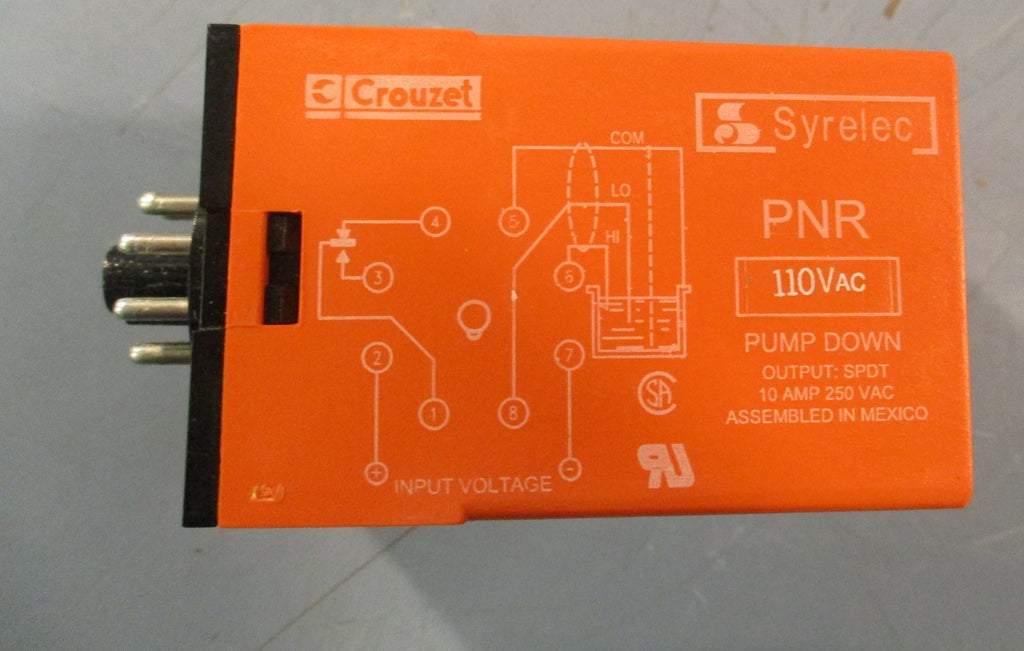 Crouzet Syrelec PNR 110A Liquid Level Control Relay 110VAC 4.7K to 100 ...
