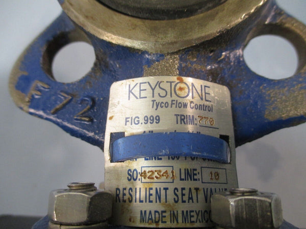 TYCO KEYSTONE DOUBLE ACTING RACK & PINION ACTUATOR/BUTTERFLY VALVE F79 ...