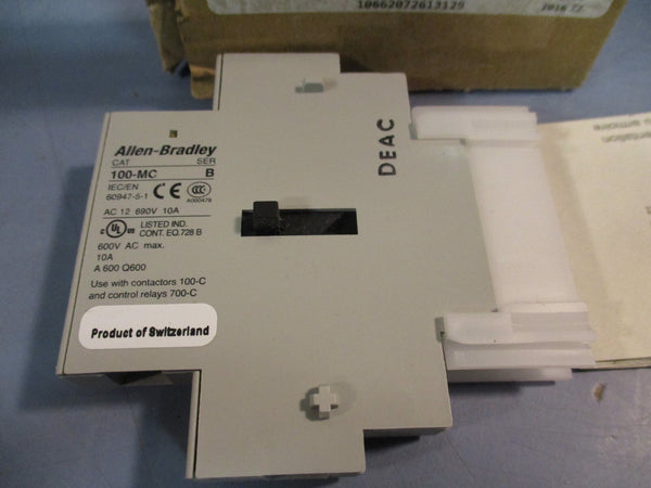 Allen-Bradley Mechanical/Electrical Interlock Module Ser B 100-MCA02 ...