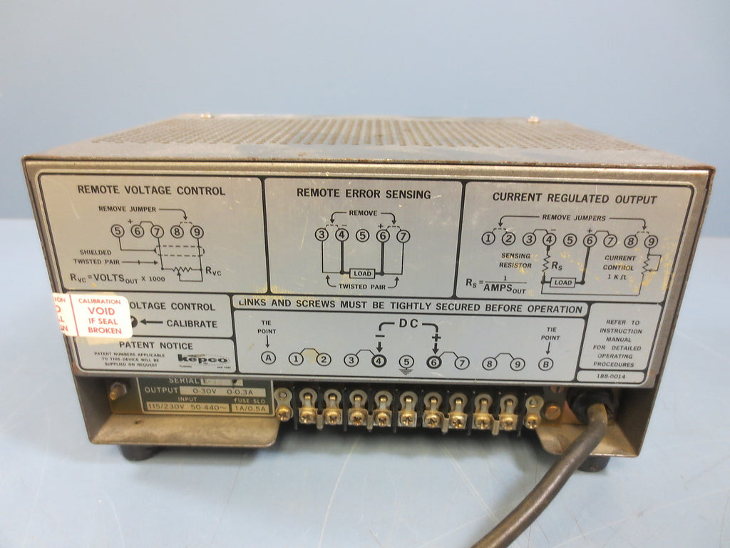 Kepco ABC-30-0.3 Power Supply 115/230V | eTech Surplus
