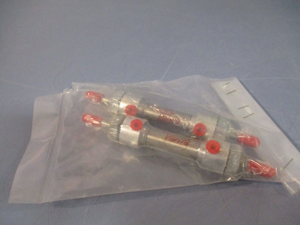 Lot of (2) Bimba Double-acting double-end rod pneumatic air cylinder 0 ...