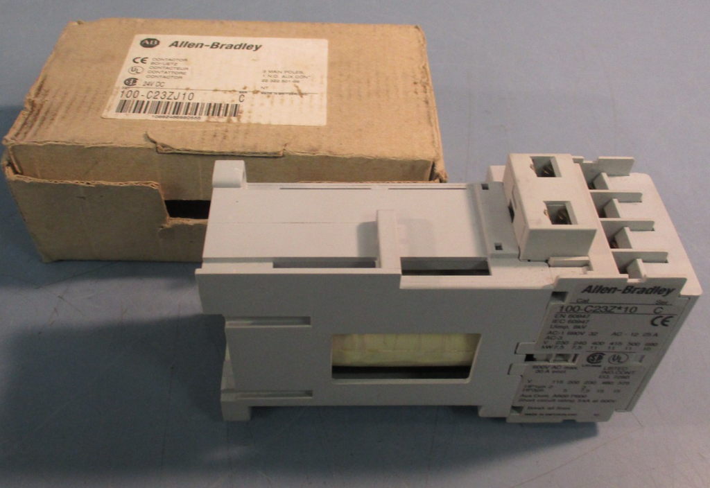 ALLEN BRADLEY 100-C23ZJ10 SER. C 24VDC 32A CONTACTOR 3 MAIN POLES ...