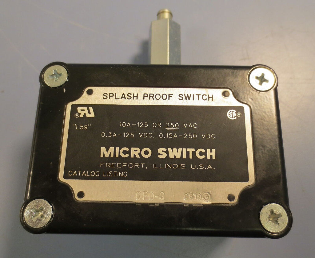 Micro Switch Splash Proof Limit Switch OPD-Q 10A-125 or 250 VAC NWOB ...
