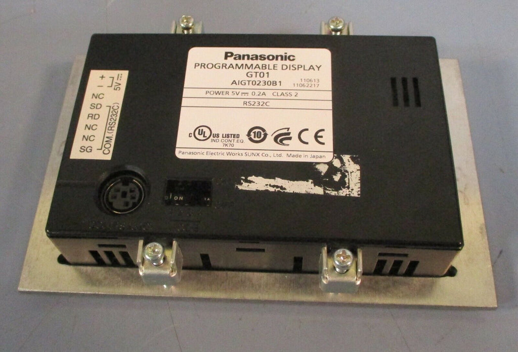 Panasonic GT01 Programmable Display AIGT0230B1 RS232C Class 2 | eTech ...