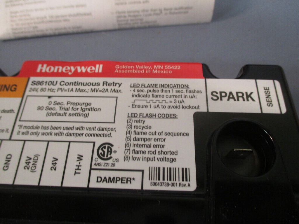 Honeywell S8610U Universal Intermittent Pilot Ignition Control Module ...
