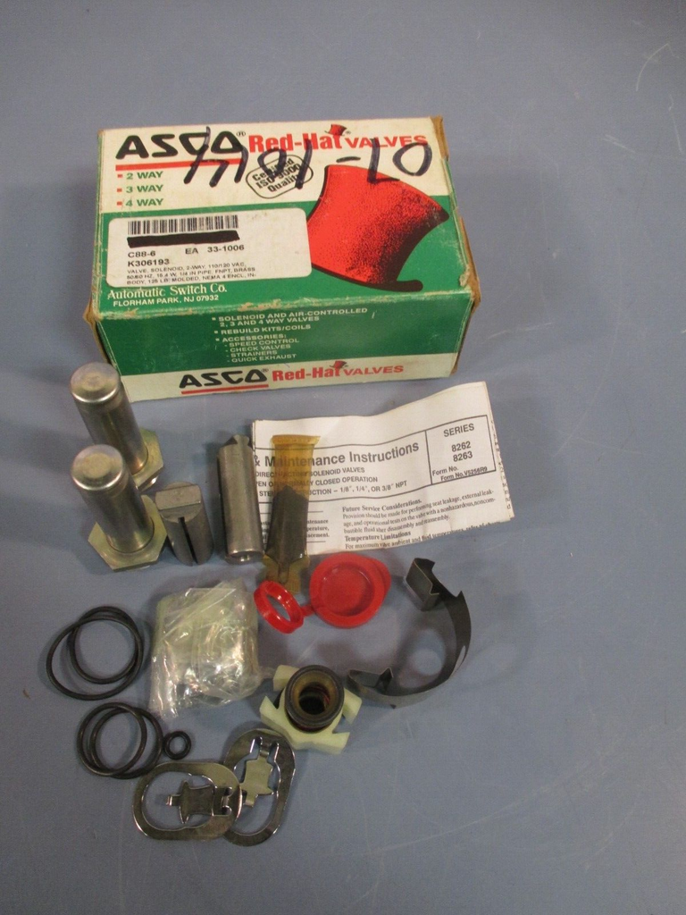 ASCO Solenoid Valve 2-way, 50/60Hz Rebuild Kit 302276 | eTech Surplus