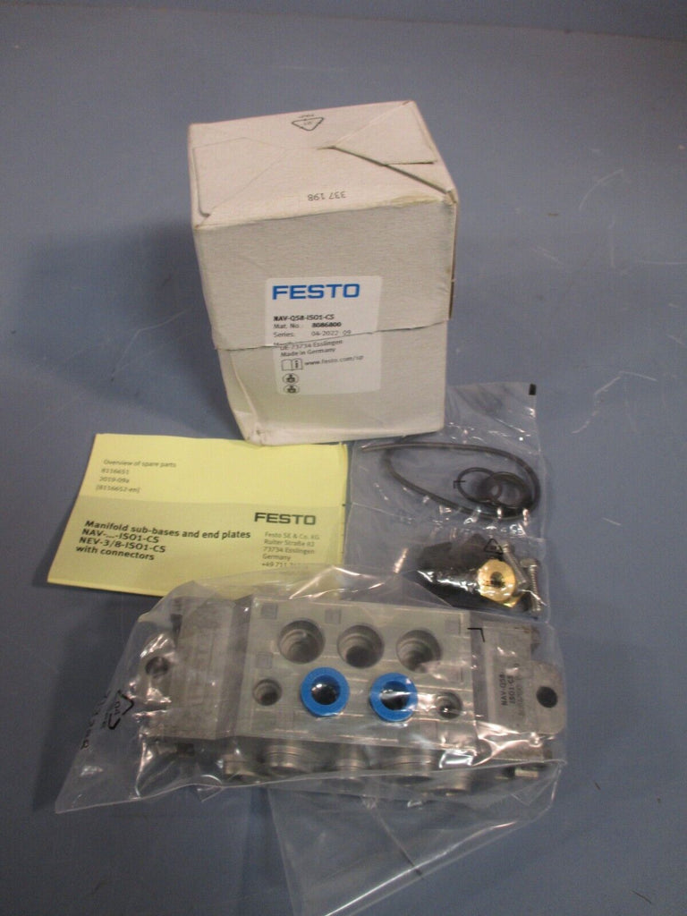 FESTO AIR MANIFOLD Sub-Base NAV-QS8-IS01-CS 8086800 | eTech Surplus