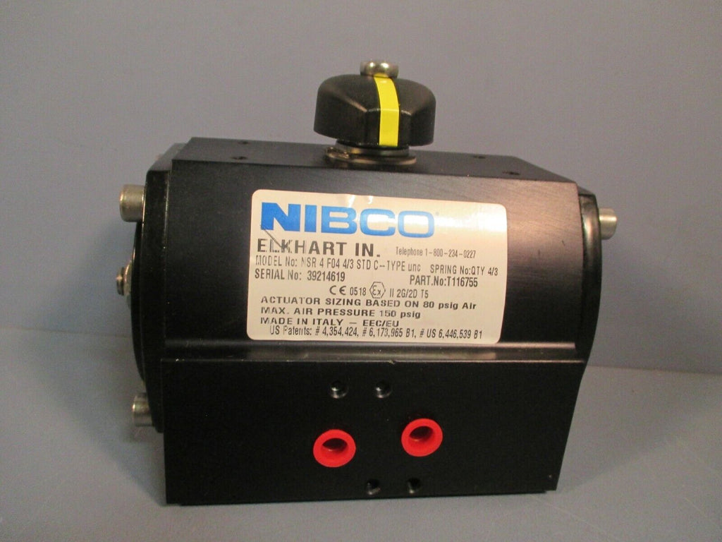 NIBCO Spring Return Pneumatic Actuator NSR 4 F04 4/3 STD C-Type T11675 | eTech Surplus