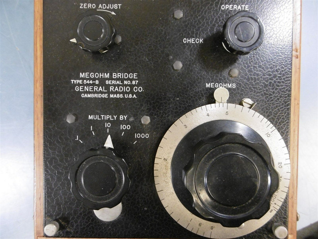 Vintage General Radio Megohm Bridge Type 544-B Cambridge | eTech Surplus