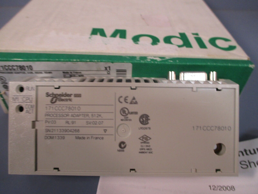 Schneider Electric Processor Adapter 512K, RS232, RS485 171CCC78010 ...