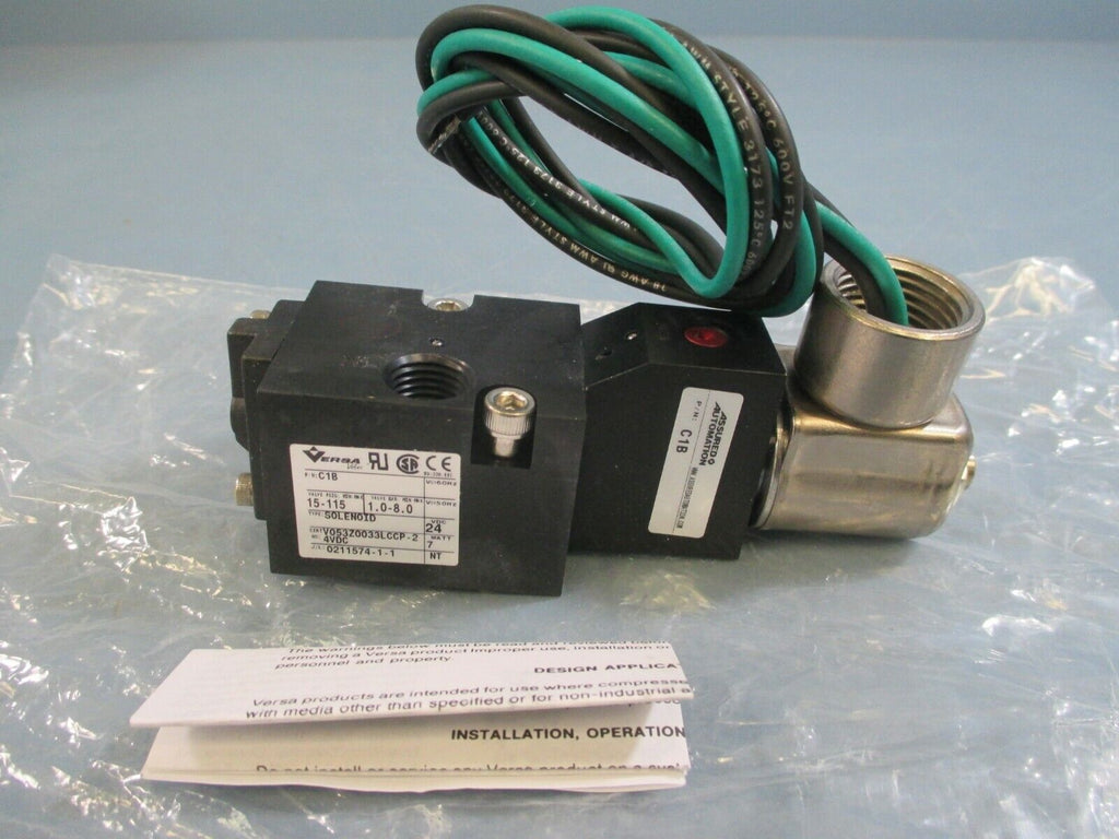 VERSA VALVES SOLENOID 24VDC V053Z0033LCCP | eTech Surplus