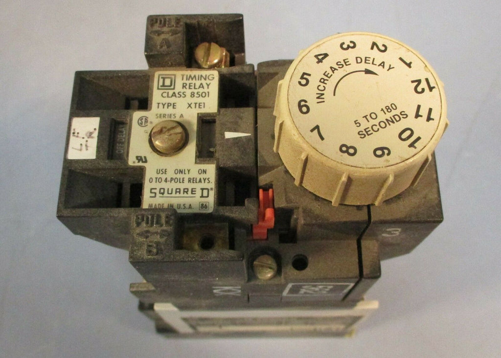 Square D 8501 XTE1 Timing Relay w/ 8501 XO 40 Series A Form LX Control ...