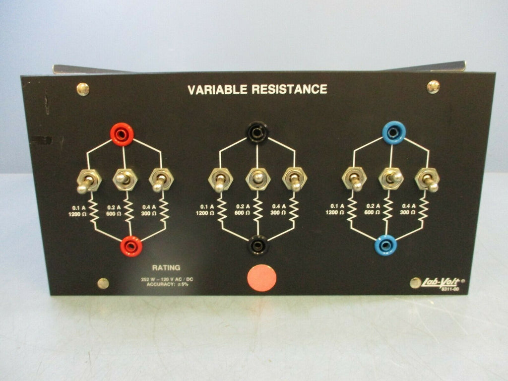 Lab-Volt 8311-00 Variable Resistance 252W 120V AC/DC | eTech Surplus