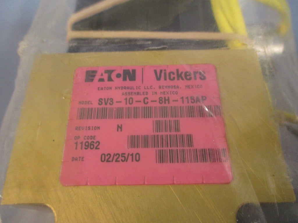 EATON VICKERS HYDRAULIC DIRECTIONAL VALVE SV3-10-C-8H-115AP | eTech Surplus