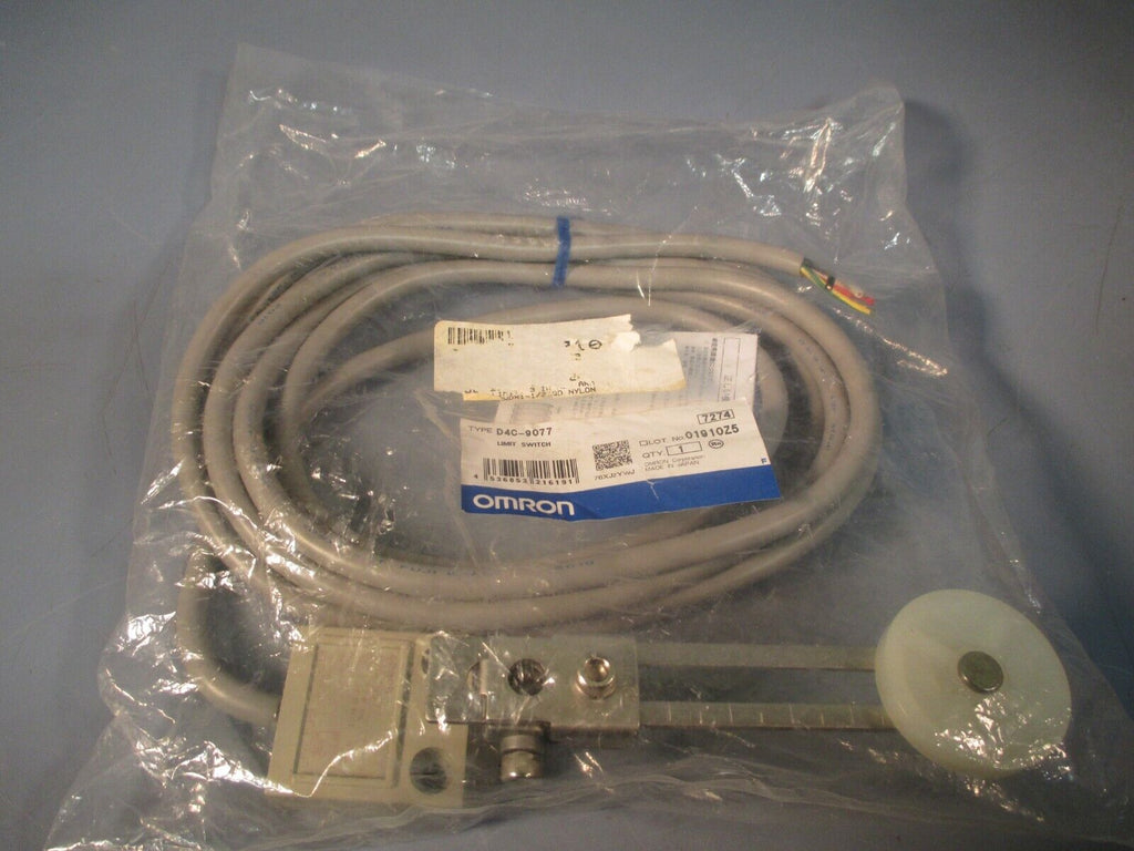 OMRON LIMIT SWITCH 10FT CORD TYPE: D4C-9077 | eTech Surplus