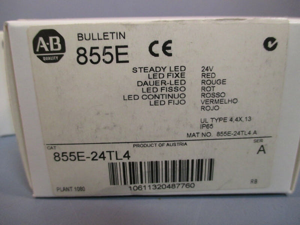LOT OF 3 ALLEN BRADLEY STEADY LED STACK LIGHT SERIES A 885E-24TL4 ...