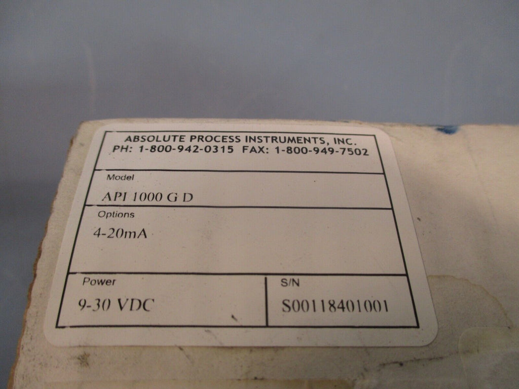 Absolute Process Instruments Input Alarm API 1000 G D | eTech Surplus