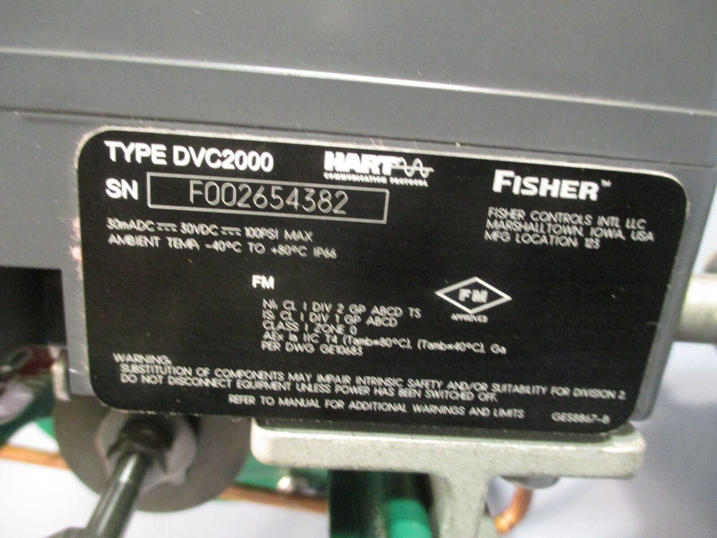 FISHER FIELDVUE BAUMANN 24588 PNEUMATIC VALVE F002654382 DVC2000 | eTech Surplus