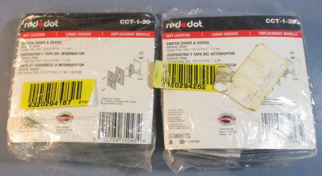 Red Dot CCT-1-20 Single Pole Switch Cover & Device 20A 120-277VAC 1-2H ...
