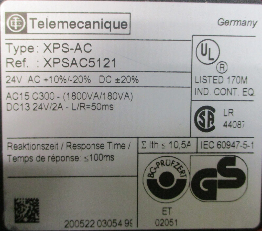 Schneider Electric Telemecanique XPSAC5121 Emergency Stop Monitoring D ...